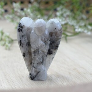 Rainbow Moonstone Crystal Guardian Angel Natural Statue - Etsy