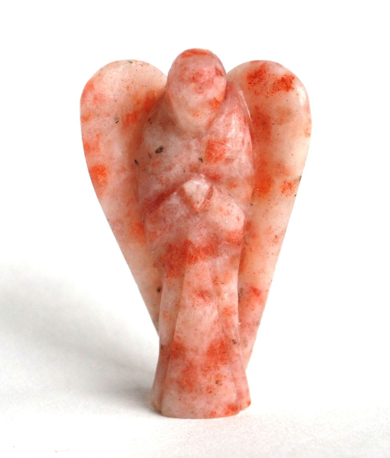 Genuine Sunstone Crystal Guardian Angel Natural Carved Statue - Etsy