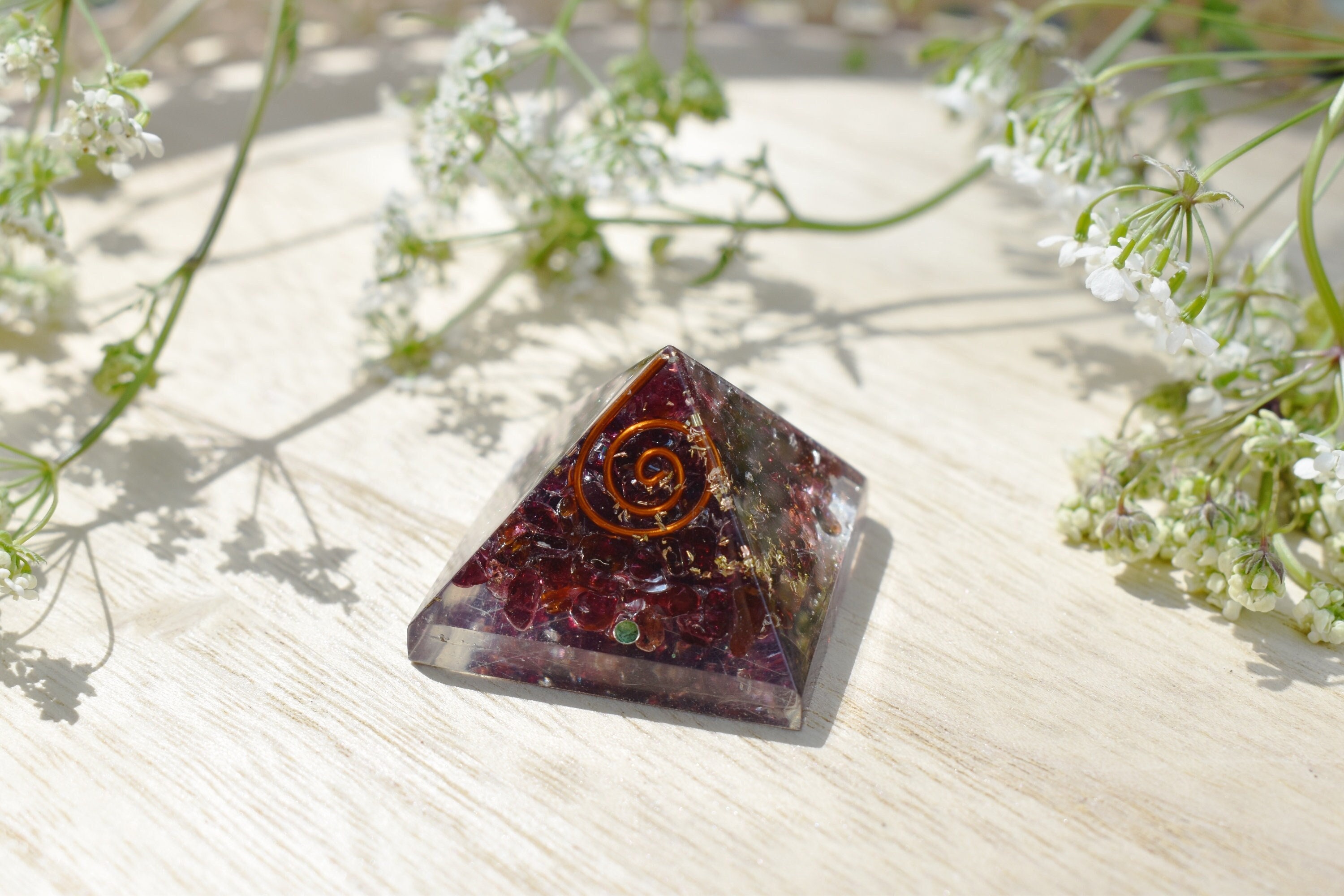 Natural Ruby Crystal Orgone Pyramid Stone of Courage - Etsy