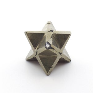 Pyrite Hand Cut Crystal Merkaba Star Natural Stone Stone of Energy - Etsy