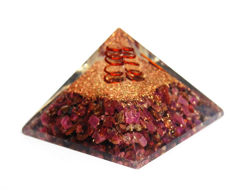Large Ruby Orgone Pyramid Orgonite Gemstone Stone of Courage - Etsy