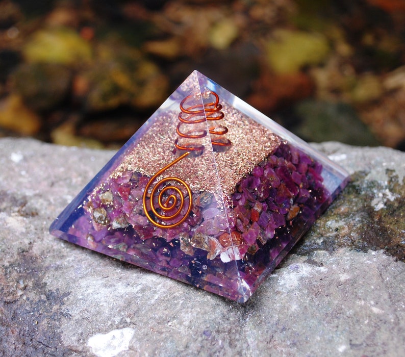 Large Ruby Orgone Pyramid Orgonite Gemstone Stone of Courage - Etsy
