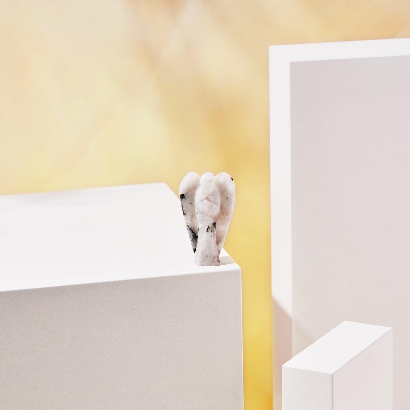 Rainbow Moonstone Crystal Guardian Angel Natural Statue - Etsy