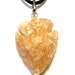 Raw Yellow Jade Natural Crystal Arrowhead Pendant & Cord - Etsy