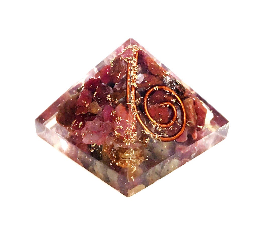 Natural Ruby Crystal Orgone Pyramid Stone of Courage - Etsy