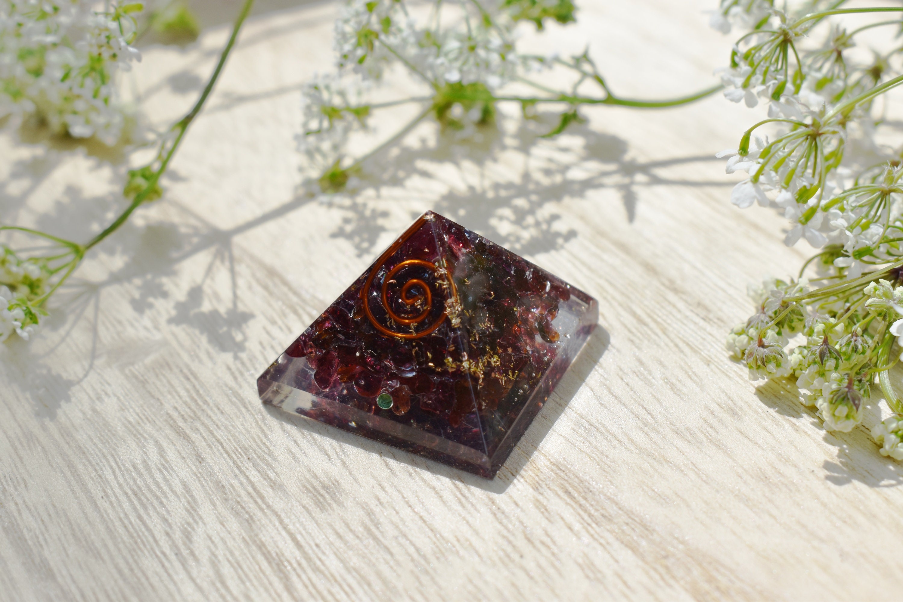 Natural Ruby Crystal Orgone Pyramid Stone of Courage - Etsy