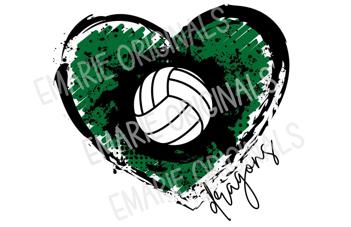 Volleyball Paint Splatter - Green PNG/JPEG File - Etsy