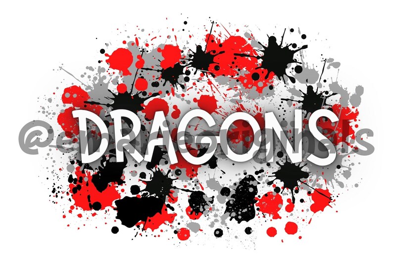 Dragons Paint Splatter PNG File - Etsy