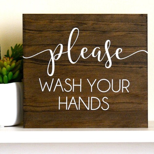 Wash Your Hands Bathroom Sign / Bathroom Decor - Etsy