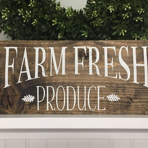 Fresh Produce Wood Sign Custom Family Name Farm Sign Farmers - Etsy