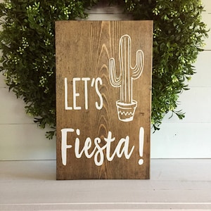 Lets Fiesta - Lets Fiesta Sign - Fiesta Decorations - Wedding Taco Bar ...