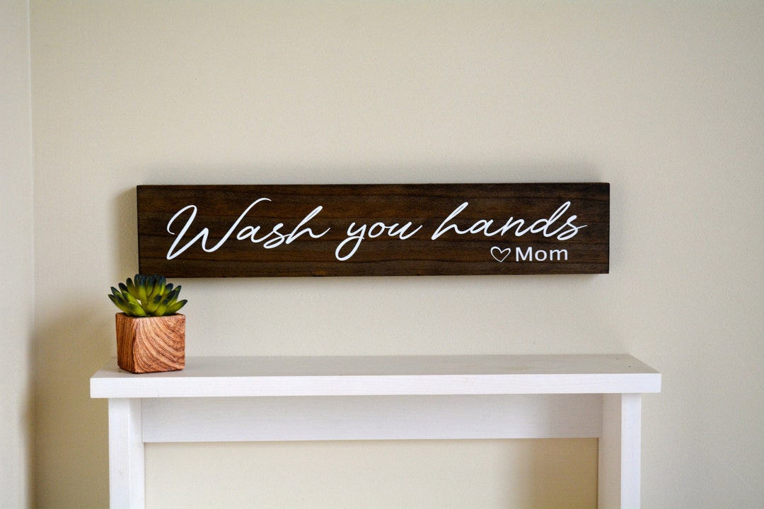 Wash Your Hands Sign, Bathroom Wall Decor, Bathroom Wall Decor - Etsy