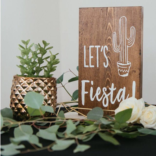 Lets Fiesta - Lets Fiesta Sign - Fiesta Decorations - Wedding Taco Bar ...