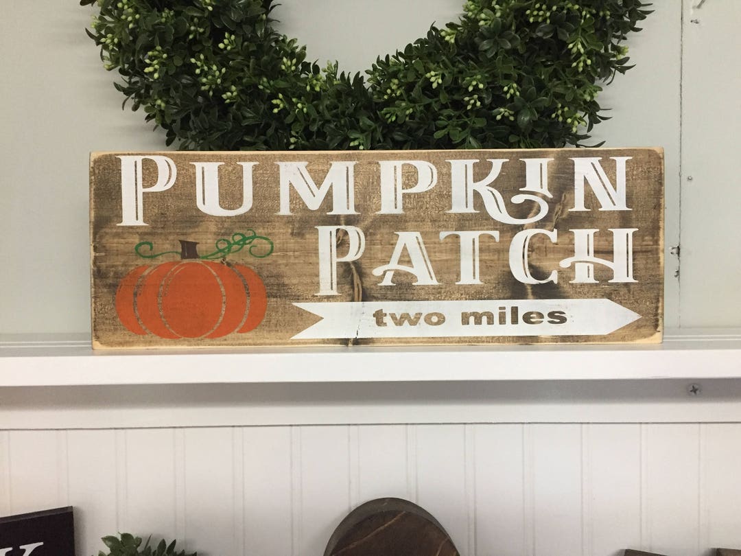 Pumpkin Patch Wood Fall Sign, Mantel Decoration for Autumn, Fall Decor ...
