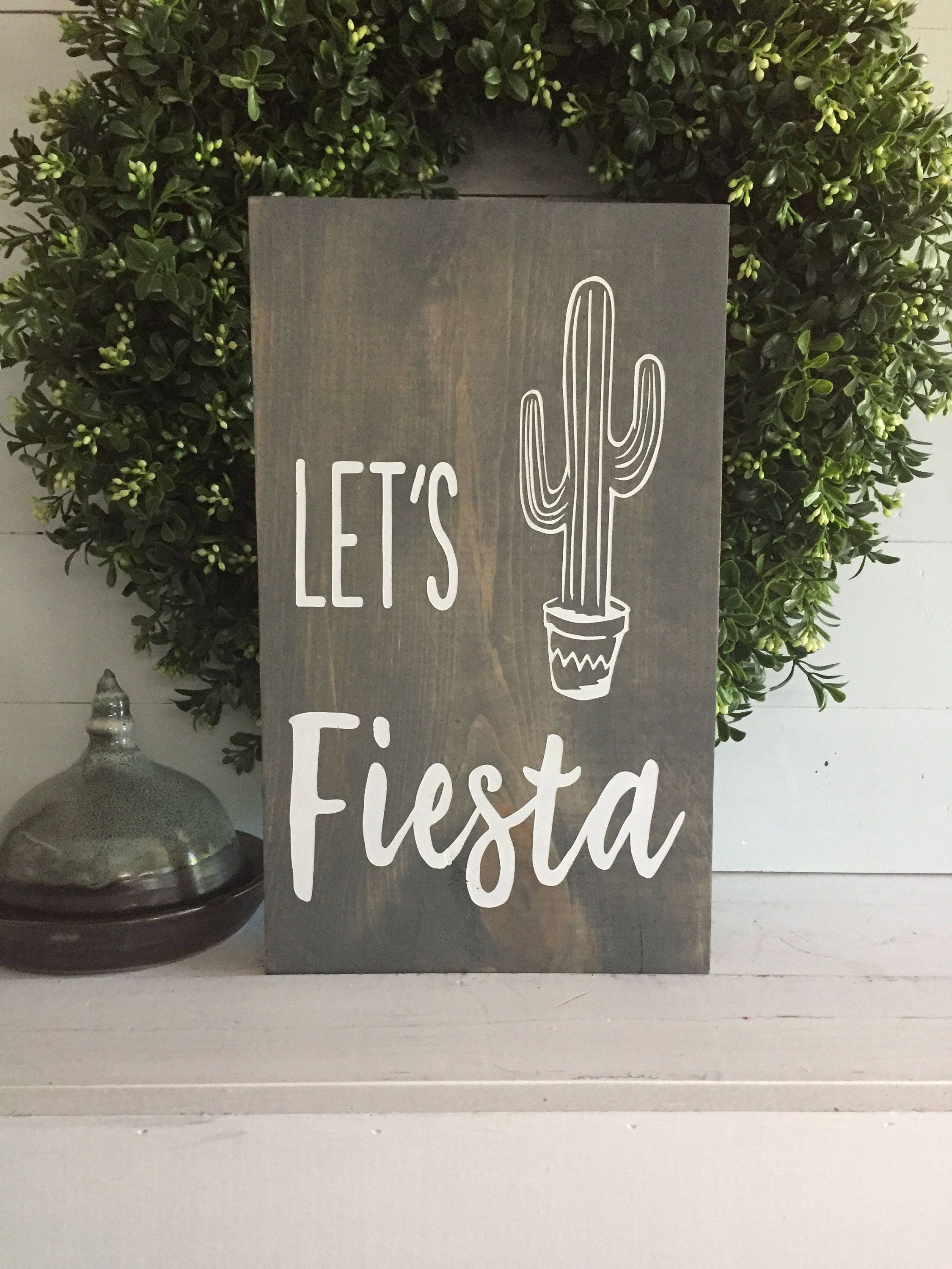 Lets Fiesta Lets Fiesta Sign Fiesta Decorations Wedding - Etsy