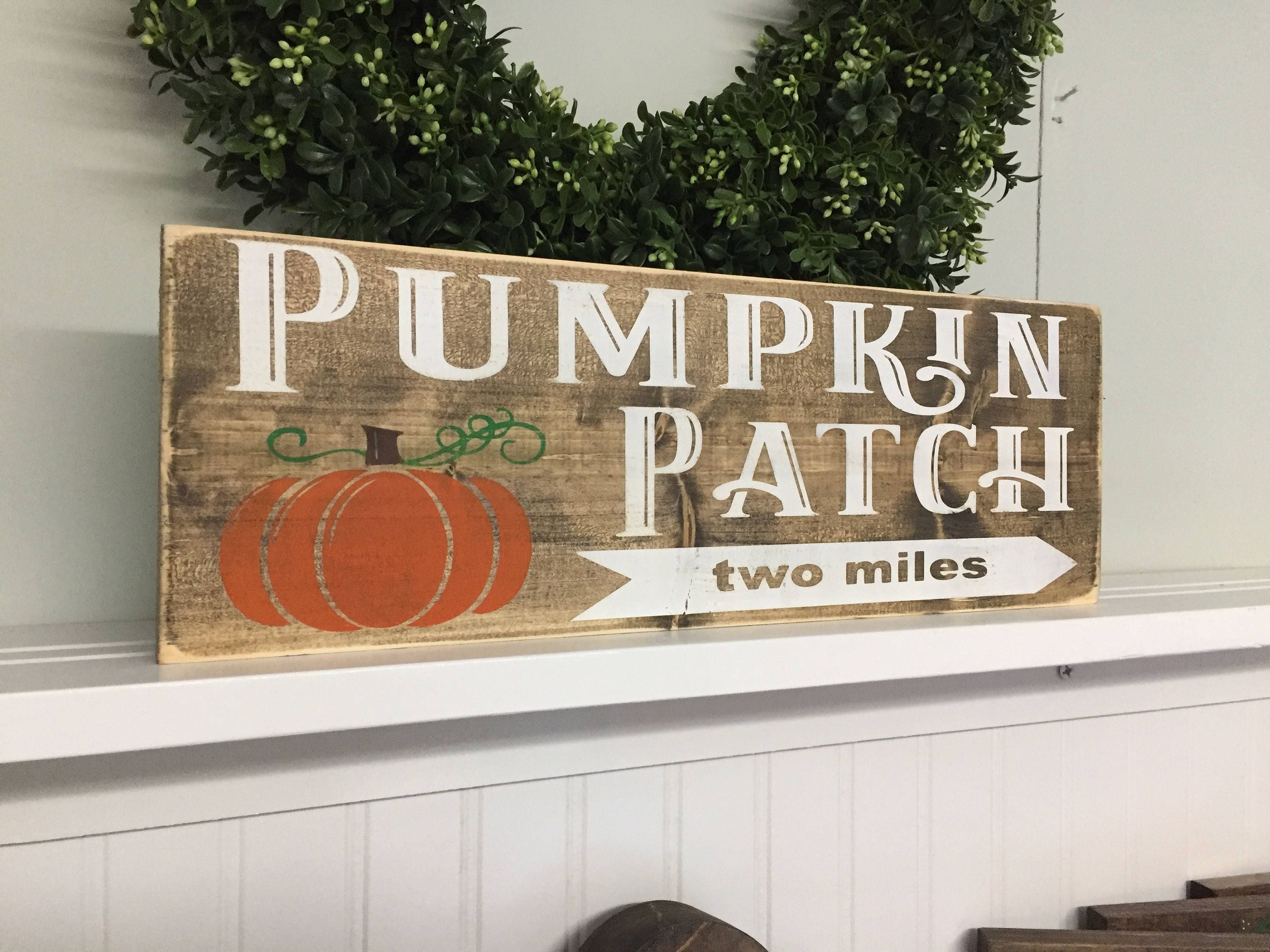 Pumpkin Patch Wood Fall Sign, Mantel Decoration for Autumn, Fall Decor ...