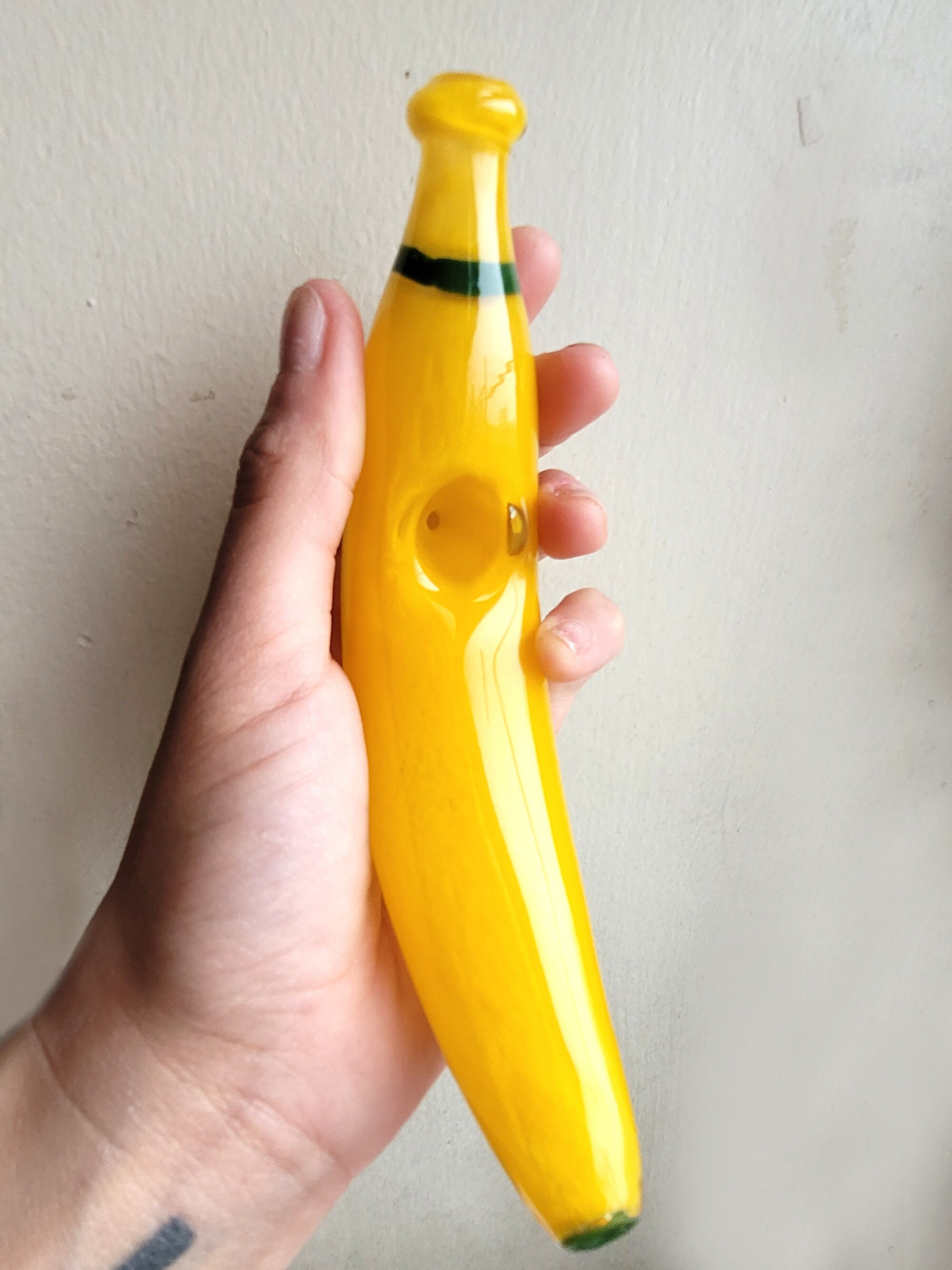 Banana Glass Pipes Pocket Pipe Smoking Bowl Original Banana Yellow ...