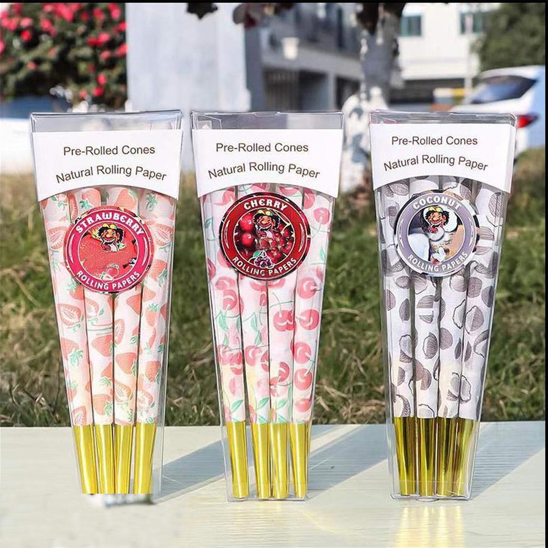 Pre Rolled Flavored Paper Smoking Cones Strawberry Mango Banana 8 Pack ...