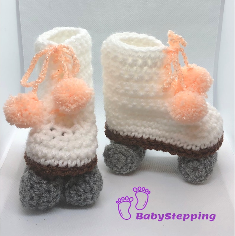 Roller Skate Style Baby Booties - Pastel Collection - Etsy
