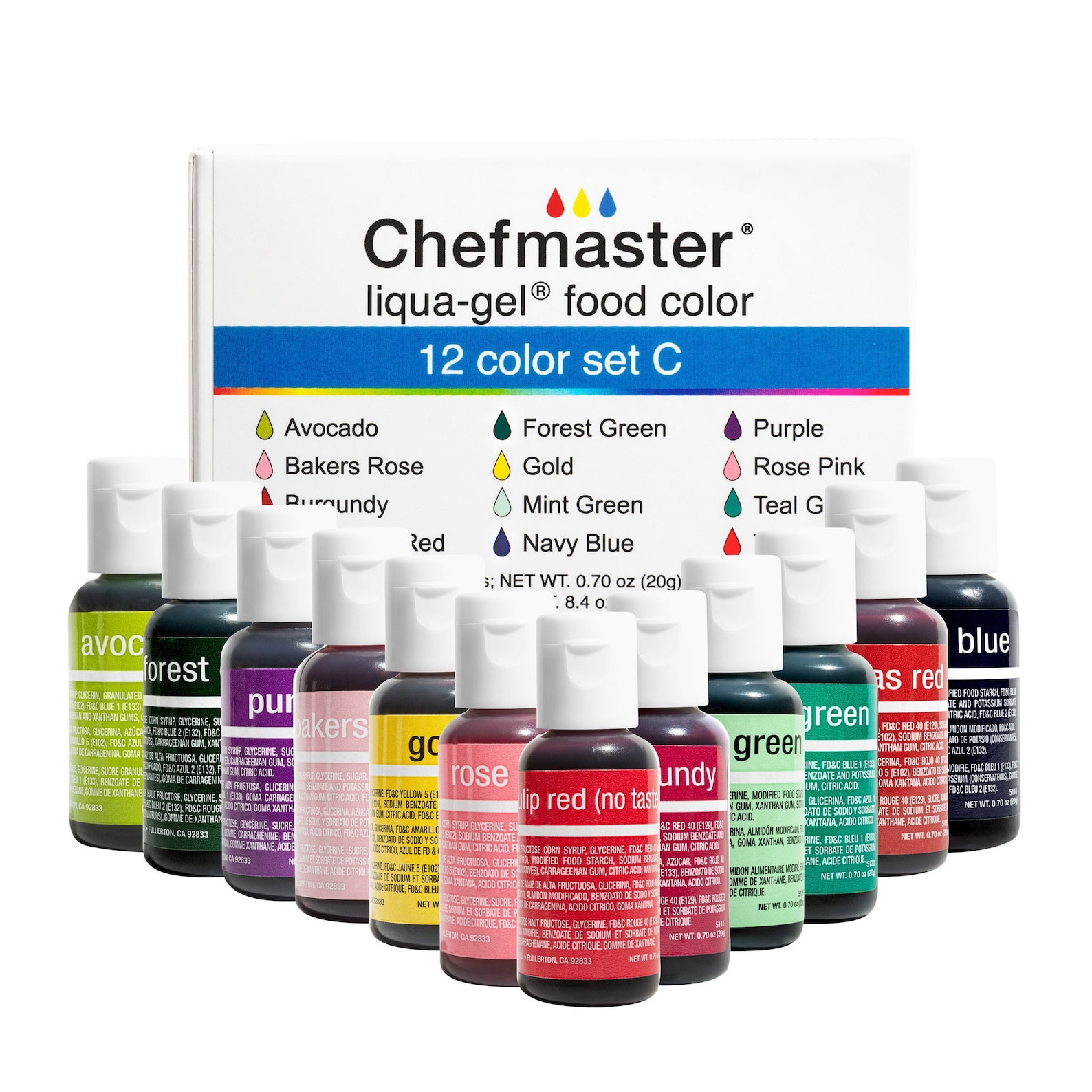 Food Color Gel, Chefmaster Liqua-gel - Sets Available - Etsy