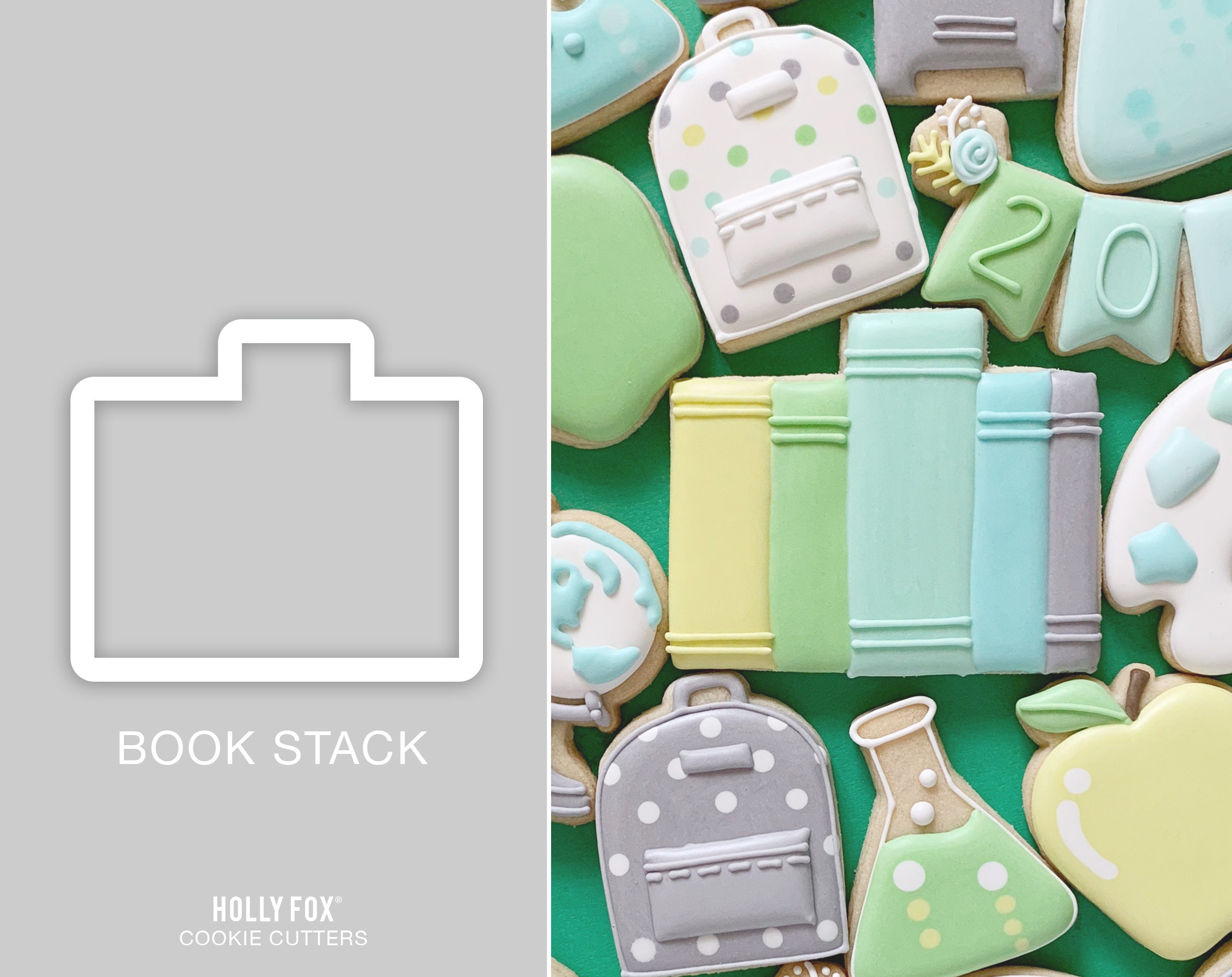 Book Stack Cookie Cutter - Etsy
