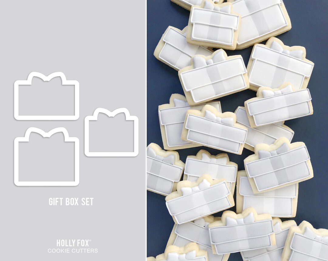 Gift Box Cookie Cutters - Set of 3! - Etsy