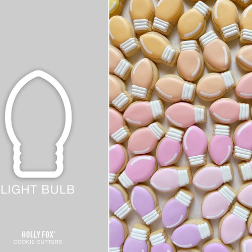 Christmas Light Bulb Cookie Cutter Light Bulb Cookie Cutter - Etsy