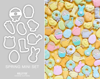 Mini Easter/spring Cookie Cutters Set of 10 - Etsy