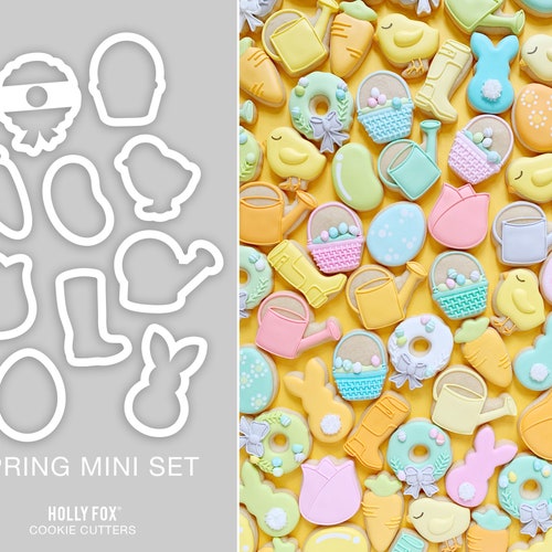 Mini Easter/spring Cookie Cutters Set of 10 - Etsy