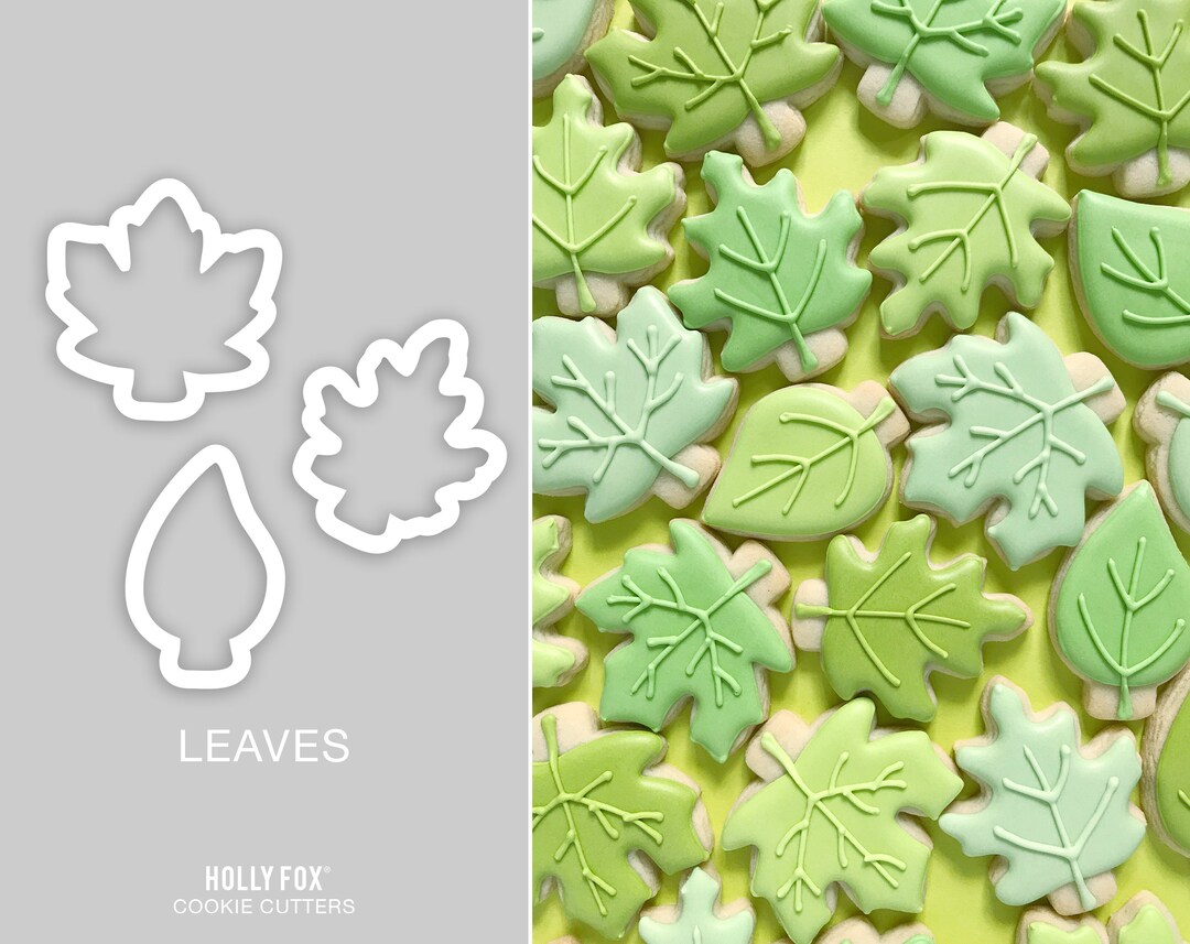 Leaf Cookie Cutters Set of 3 - Etsy