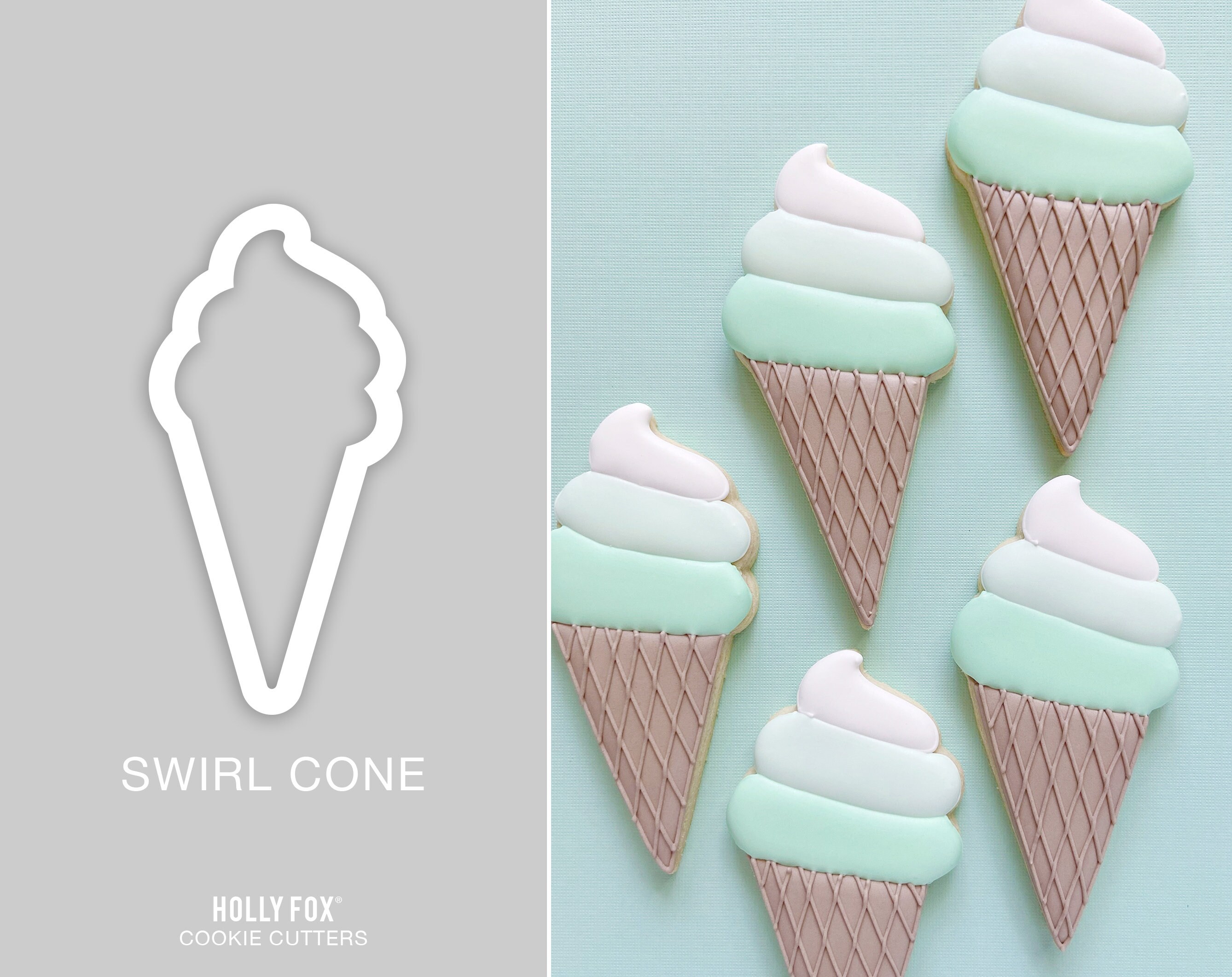 Swirl Cone Cookie Cutter - Etsy