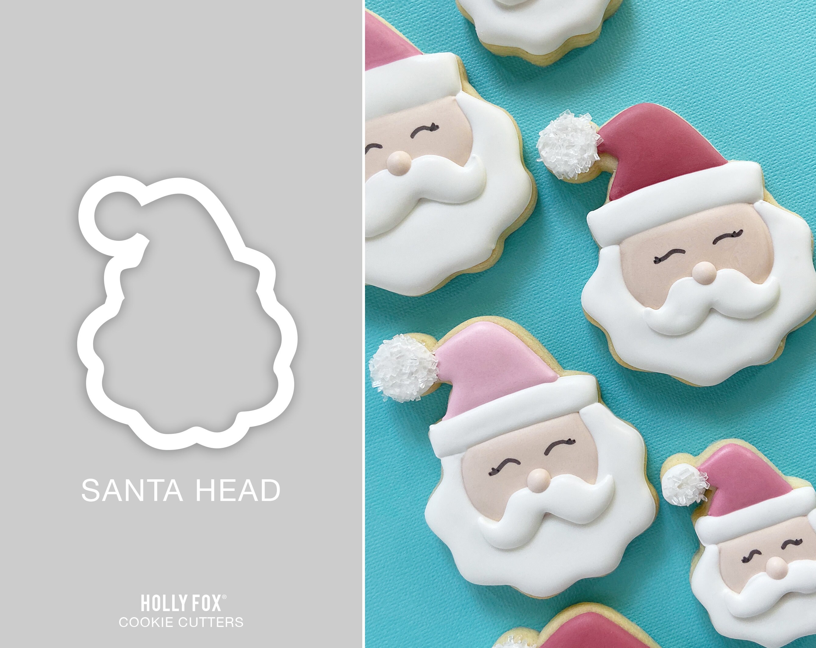 Santa Head Cookie Cutter - Etsy