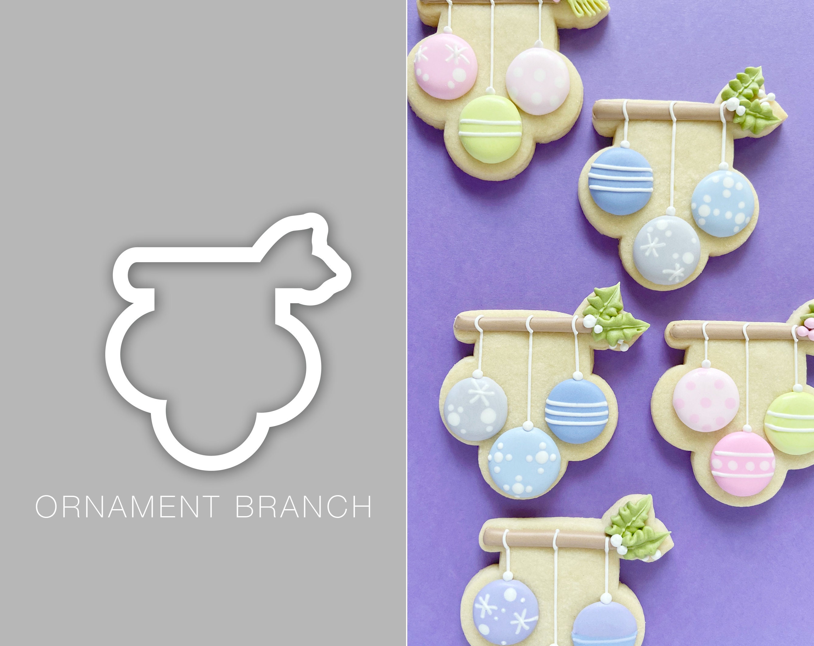 Ornament Branch Cookie Cutter | Etsy