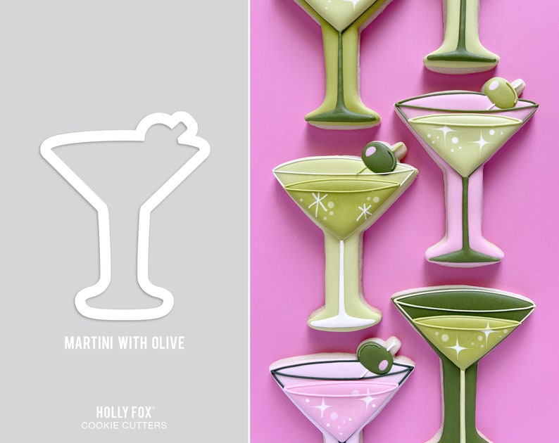 Martini With Olive Cookie Cutter - Etsy