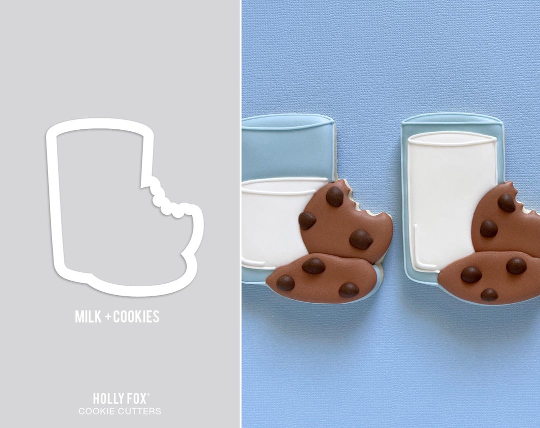 Milk + Cookies Cookie Cutter - Etsy