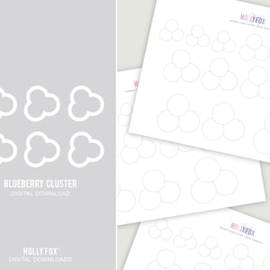 Blueberry Cluster Template • INSTANT DIGITAL DOWNLOAD - Etsy