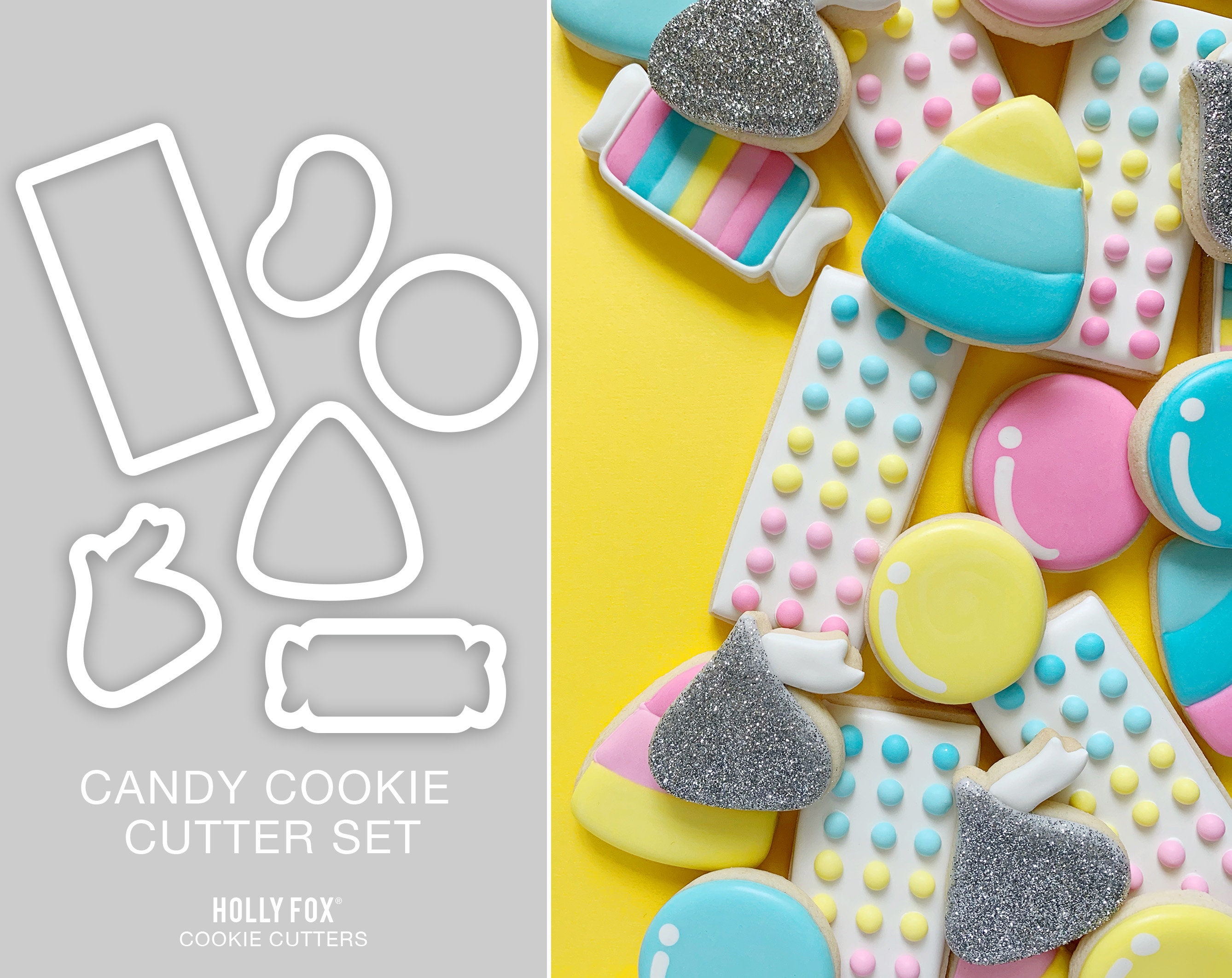Candy Cookie Cutters Set of 6 - Etsy
