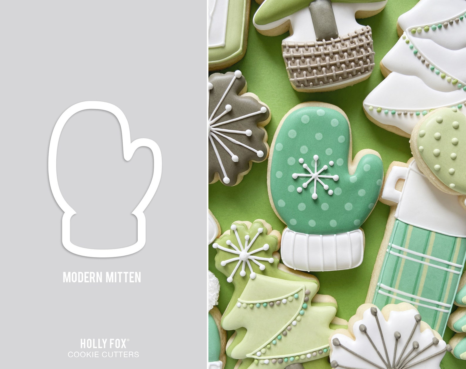 Modern Mitten Cookie Cutter - Etsy