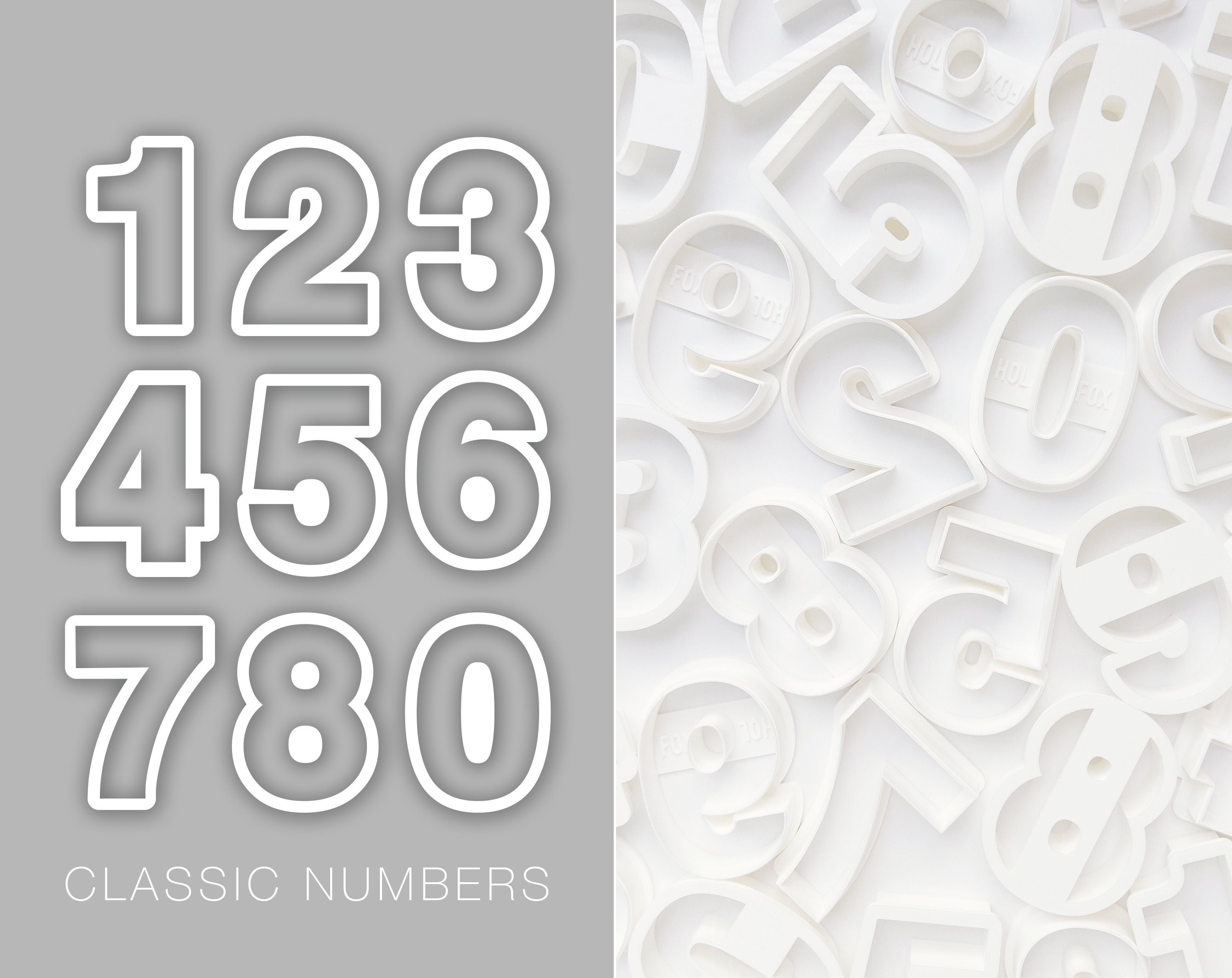 Classic Numbers Cookie Cutters Set of 9 or Available - Etsy