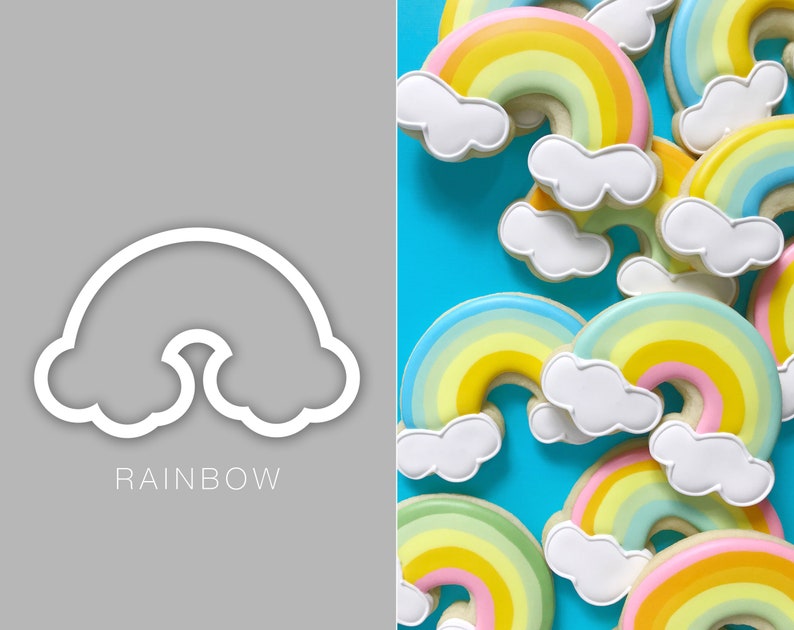 Rainbow Cookie Cutter | Etsy