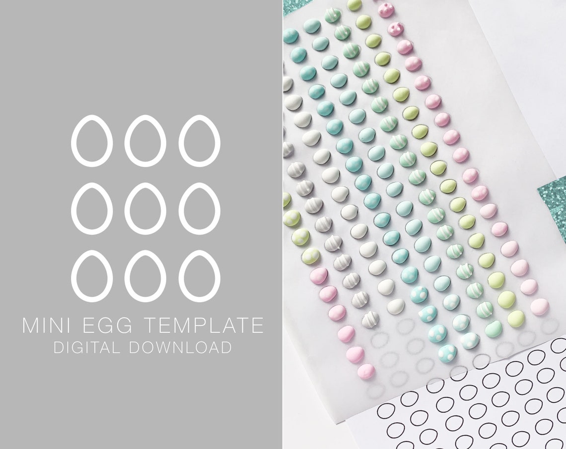 Mini Egg Template INSTANT DIGITAL DOWNLOAD | Etsy