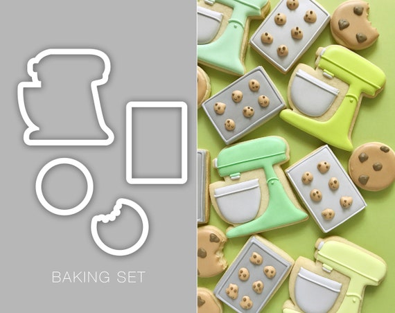 Baking Set Cookie Cutters Set of 4 | Etsy
