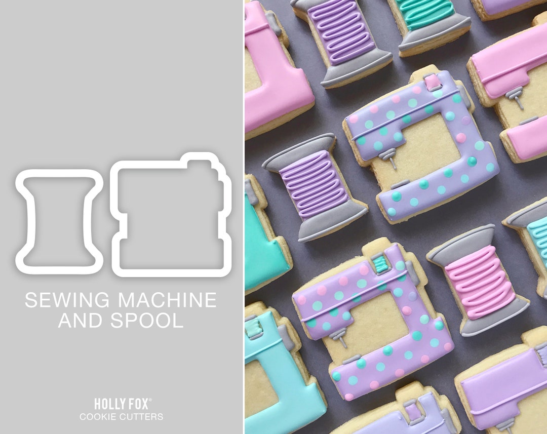 Sewing Machine Spool Cookie Cutter Set of 2 - Etsy