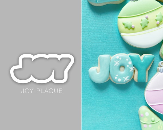 Joy Plaque Cookie Cutter | Etsy