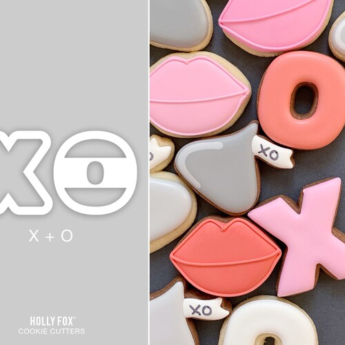 Valentine XO Heart Donut Set of 3 Cookie Cutters | Etsy