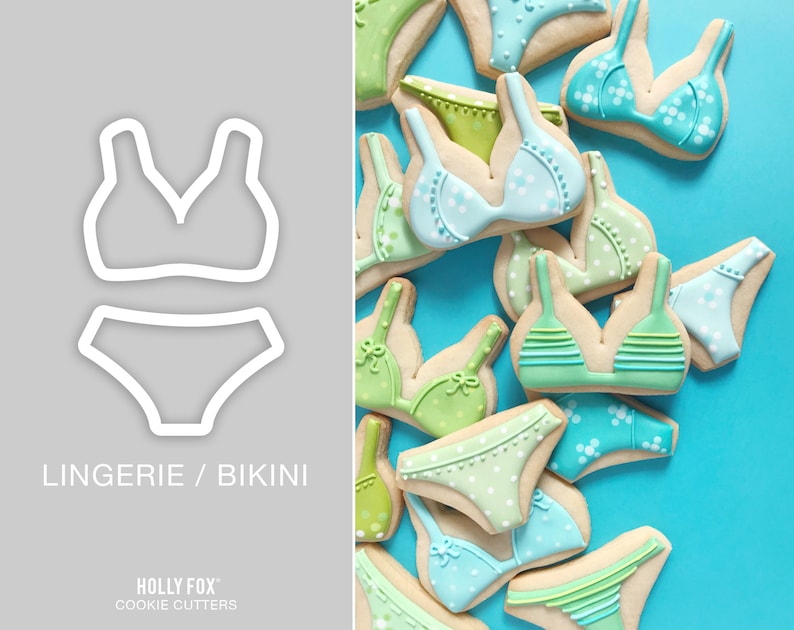 Lingerie or Bikini Cookie Cutters Set of 2 - Etsy