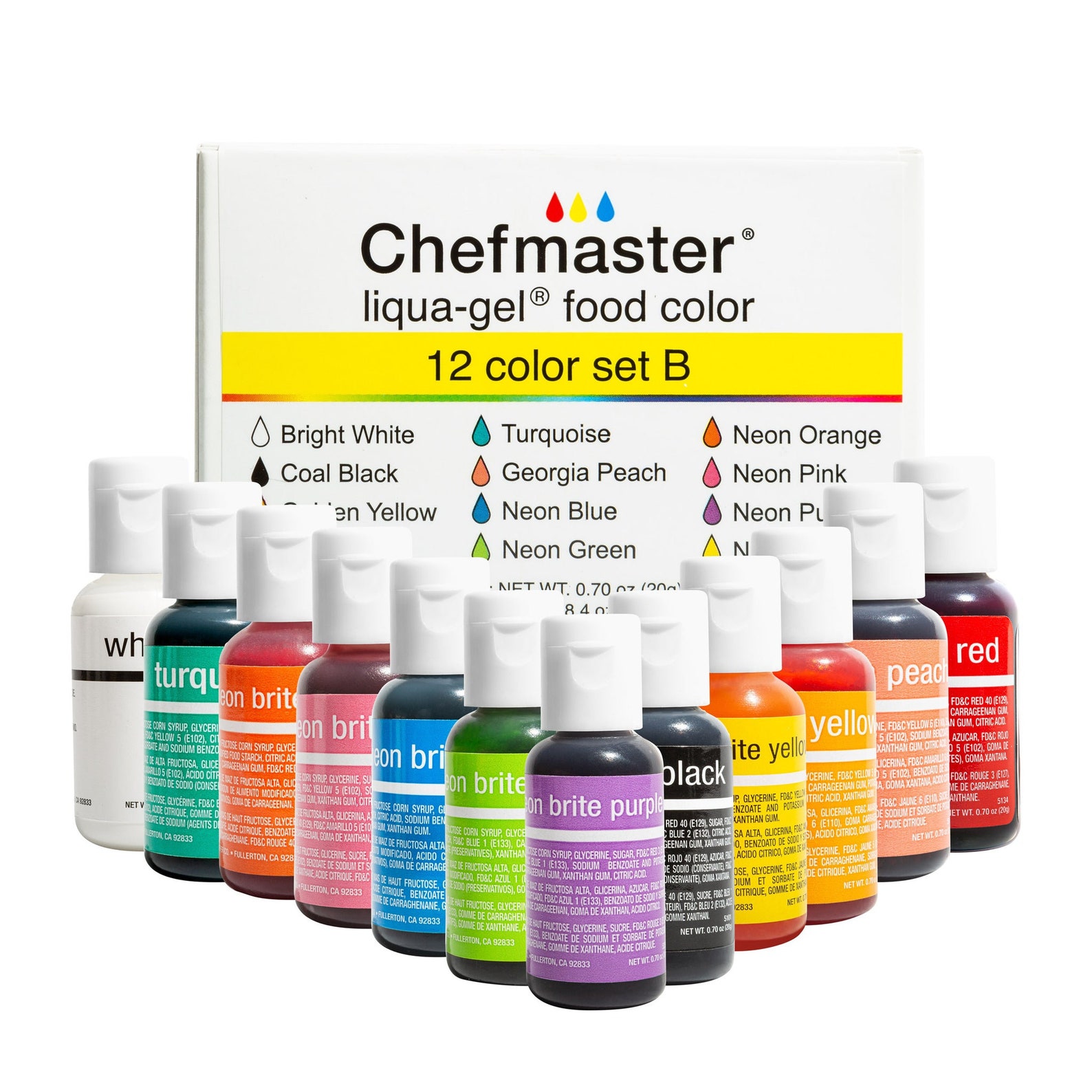 Food Color Gel, Chefmaster Liqua-gel - Sets Available - Etsy