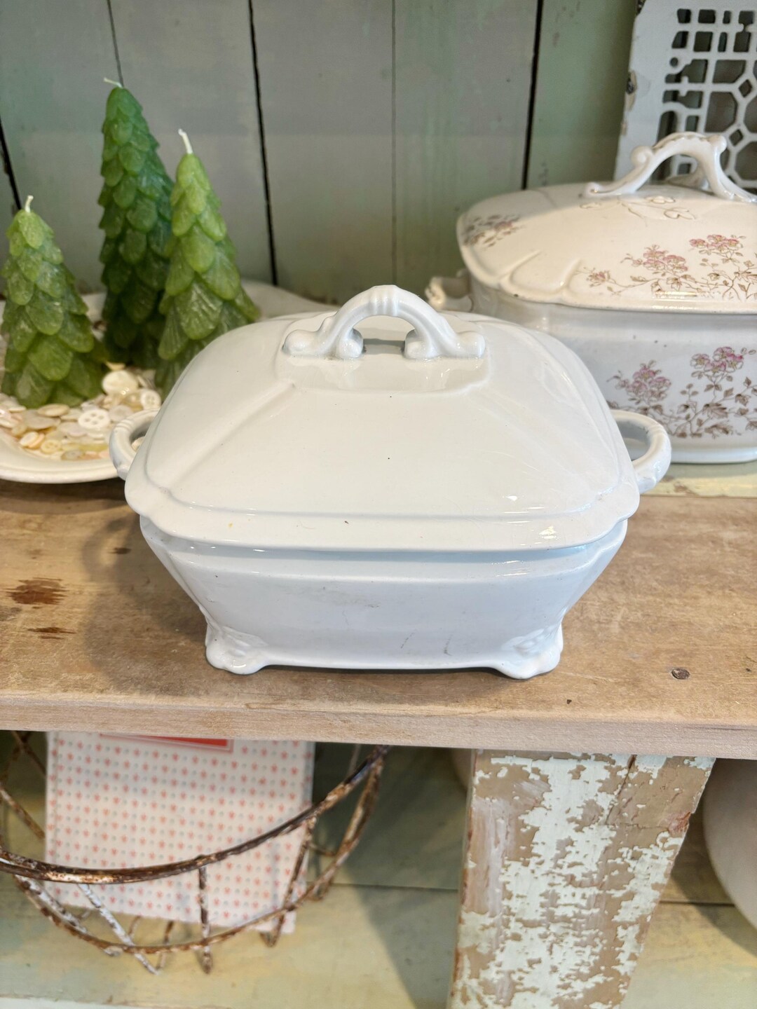 Vintage MEAKIN IRONSTONE TUREEN + Lid • Square English Tureen or ...