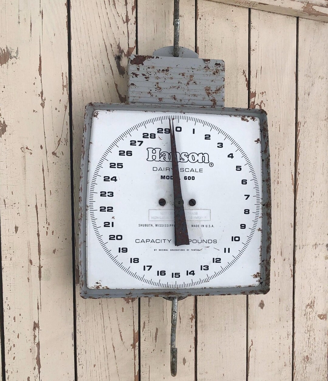 Cool VINTAGE HANGING SCALE • Hanson American Made Antique Scale • Plant ...