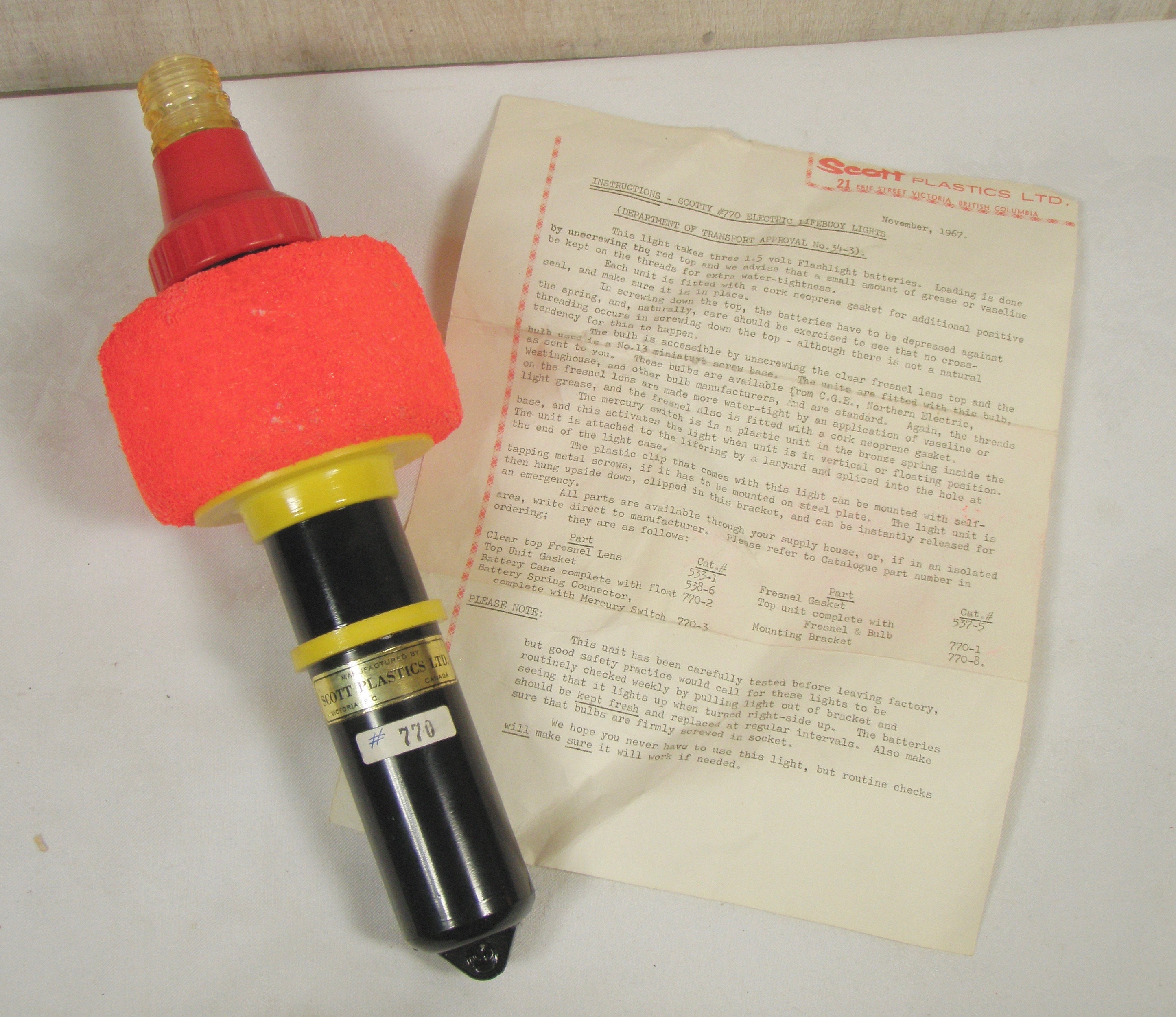 Vintage Scotty 770 Electric Lifebuoy Light Emergency Naval | Etsy